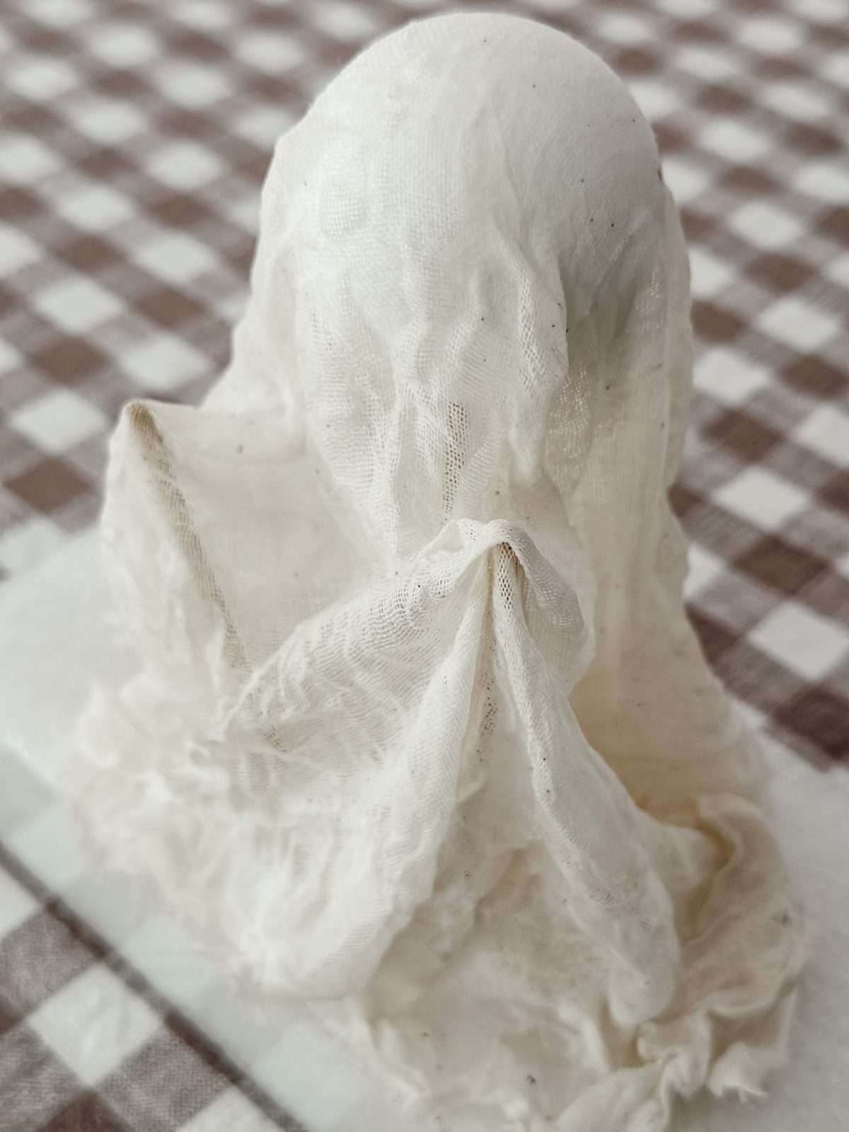 DIY Ghost in a Cloche Halloween Pottery Barn Dupe