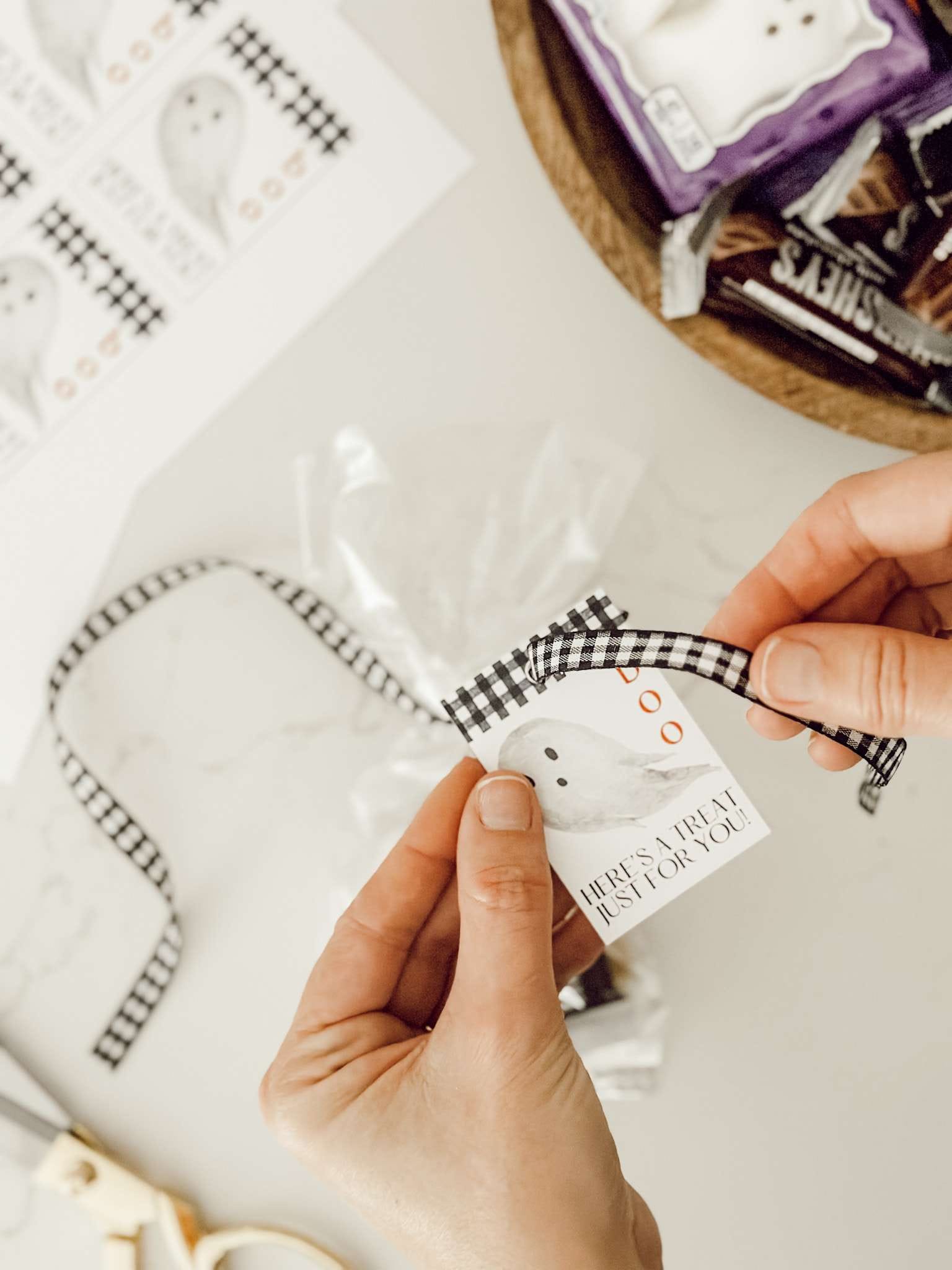 Halloween Ghost Peep S'mores With Free Treat Bag Printable