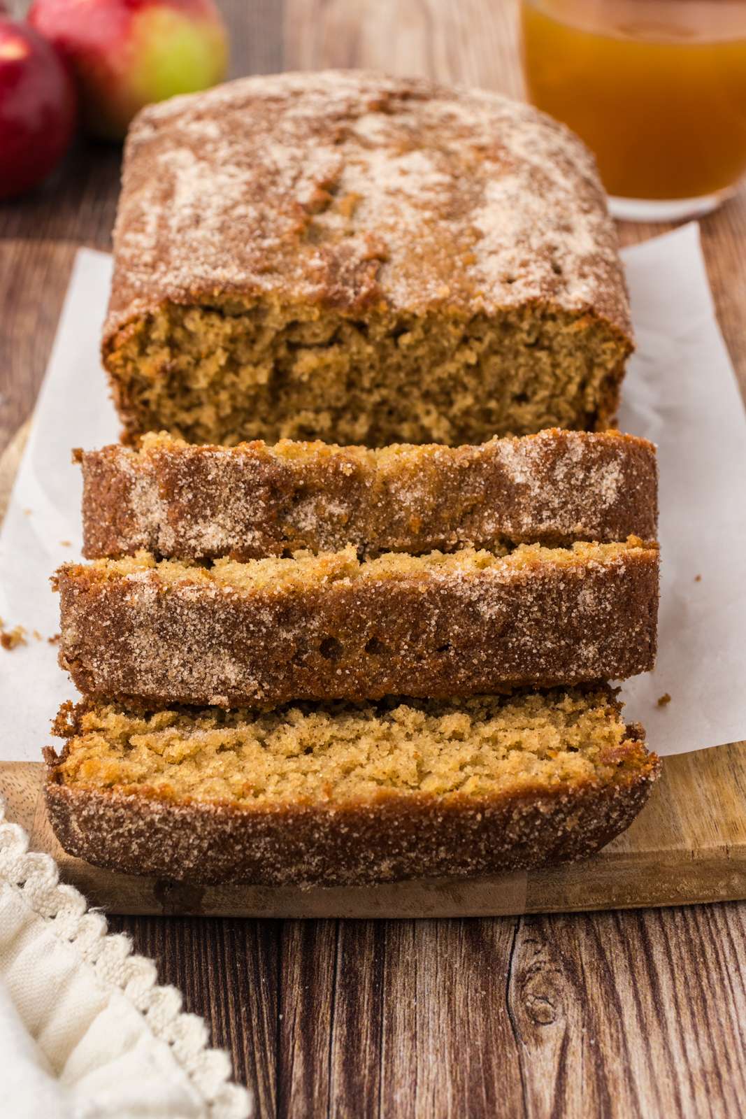 Apple Cider Doughnut Bread Recipe With Cinnamon Sugar Topping