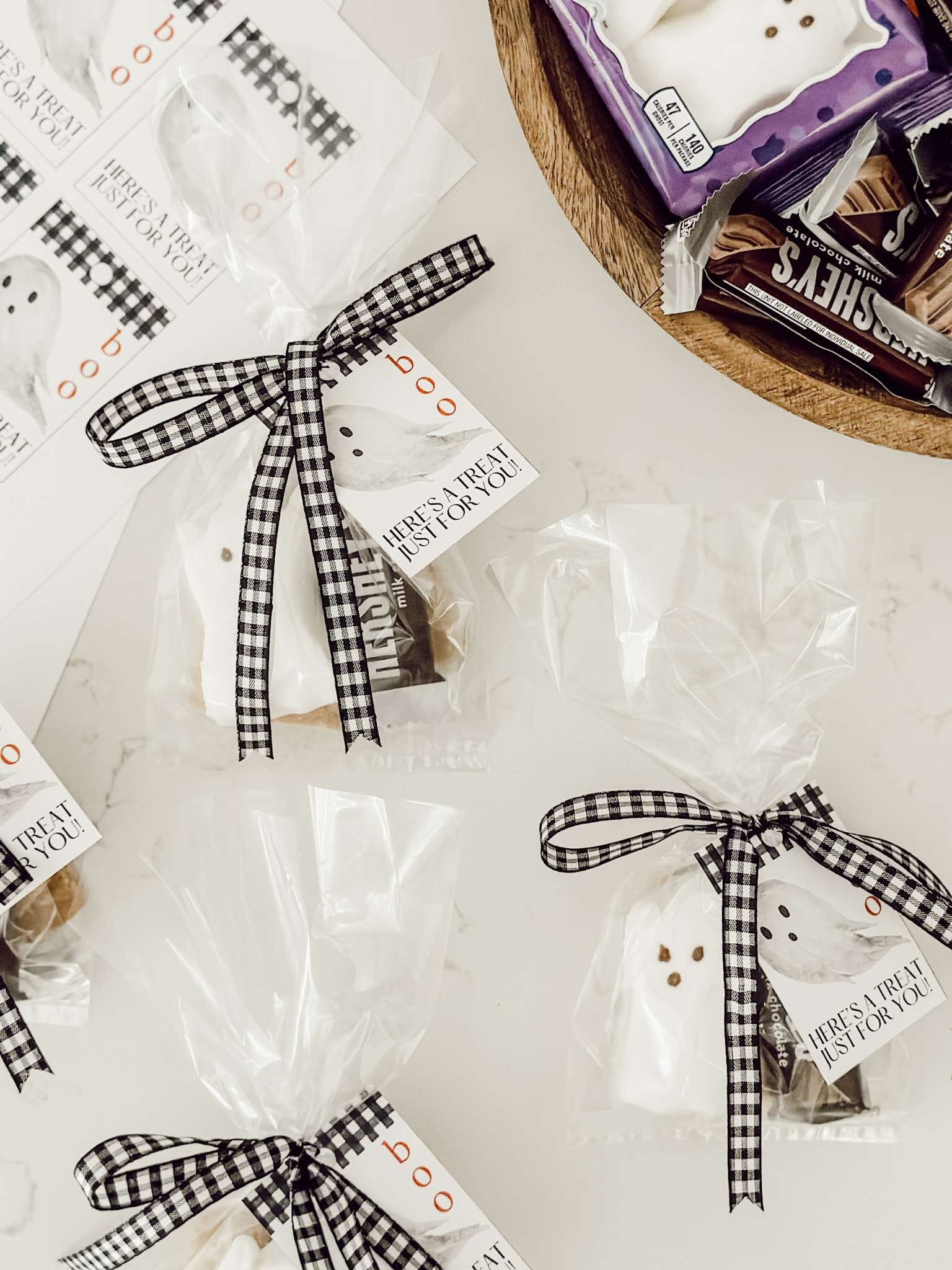 Halloween Ghost Peep S'mores With Free Treat Bag Printable