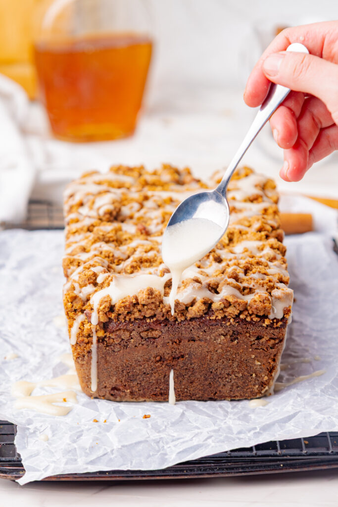 Maple Walnut Loaf Cake With Cinnamon Streusel Topping